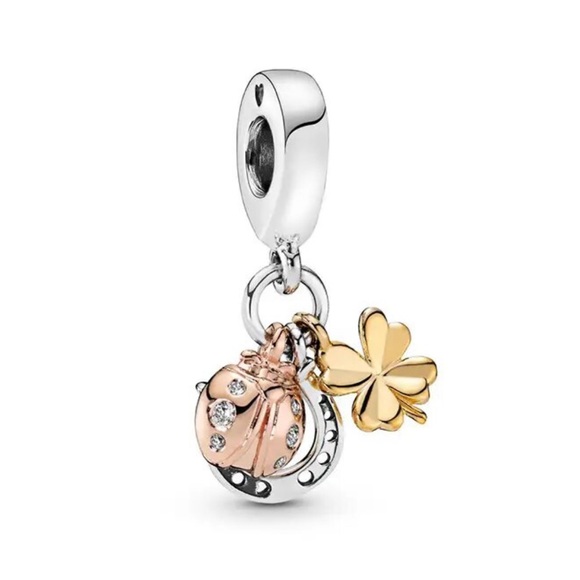 Fashion Jewelry | Jewelry | Gold Clover Rose Gold Ladybug And Silver ...